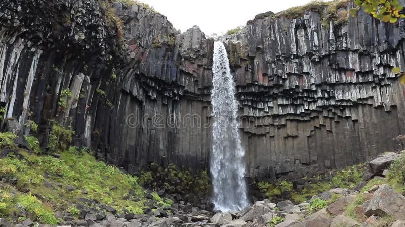 Iceland Waterfall on the Background of Mountains. Streams of Water Fall ...