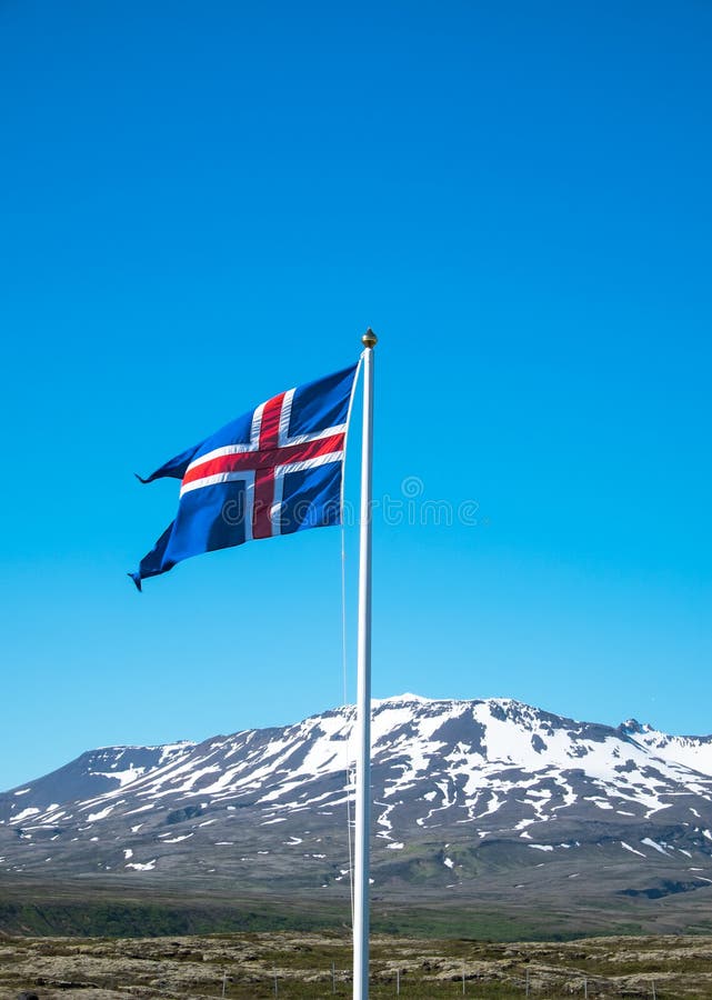Icelandic flag stock photo. Image of concept, flagpole - 57125452