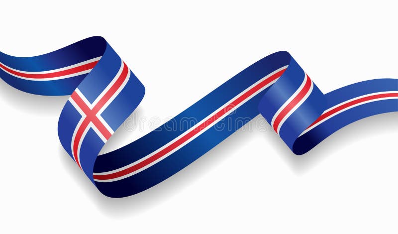 Icelandic Flag Wavy Abstract Background. Vector Illustration. Stock ...