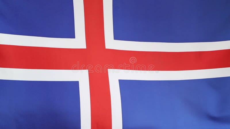 Icelandic National Flag in the Wind Stock Footage - Video of tourists ...