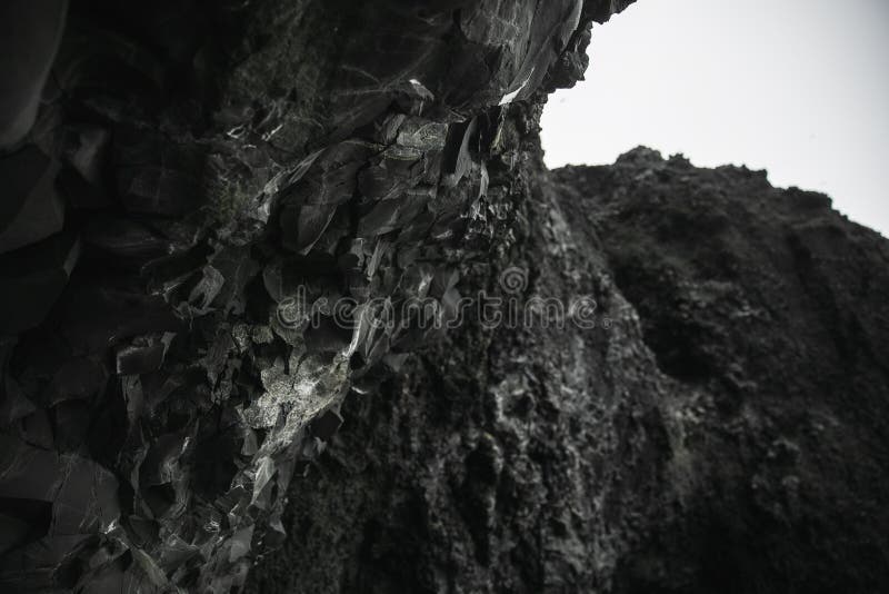 Icelandic volcanic rock stock image. Image of black - 163015205