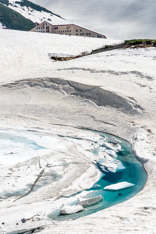 Tateyame icey lake stock image. Image of scene, destination - 125454363