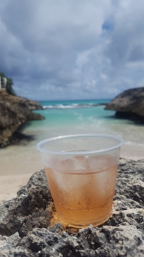 Icey Ocean Drinks stock image. Image of wine, icey, sand - 170251109