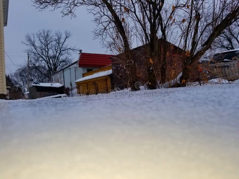 Icey snow fall stock photo. Image of winter, snow, fall - 176408544