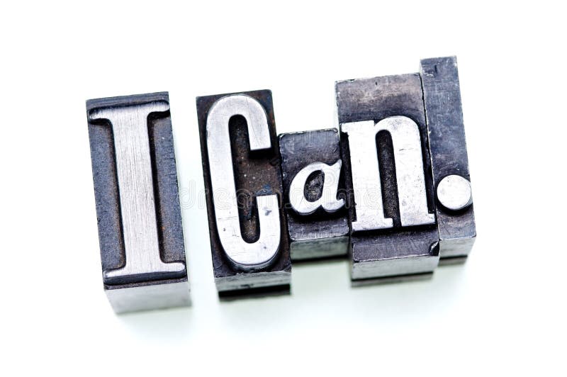 Ich kann. stockbild. Bild von text, versalien, motiv - 20130811