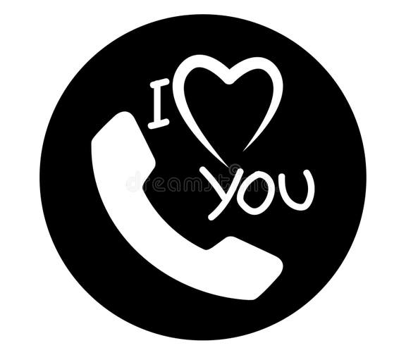 Ich Liebe Dich Telefon-Ikone Stock Abbildung - Illustration von ...
