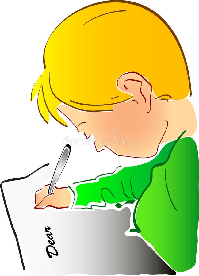 Ich schreibe Ihnen vektor abbildung. Illustration von kind - 5427744