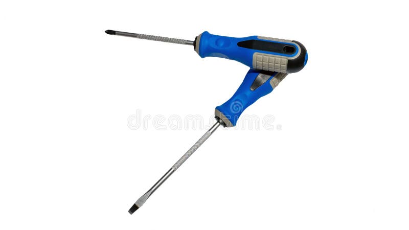 Icholished Screwdriver Tools on a White Background. Metal Screwdriver ...