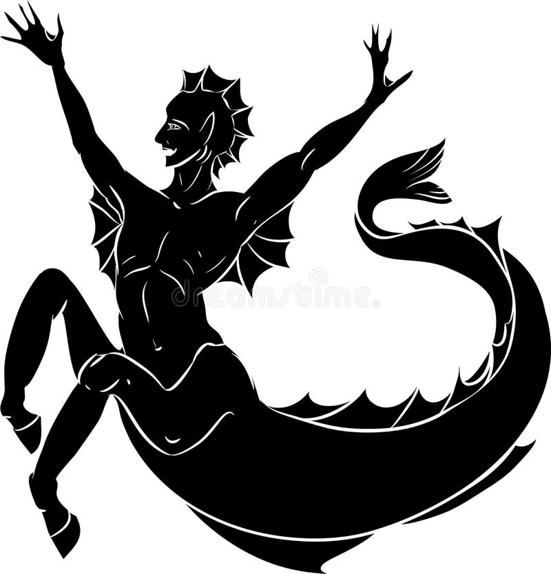 Ichthyocentaur stock vector. Illustration of triton, monster - 64984147