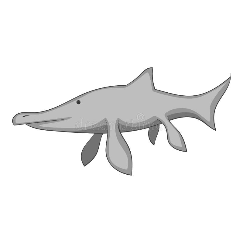 Ichthyosaur Dinosaur Icon, Outline Style Stock Vector - Illustration of ...