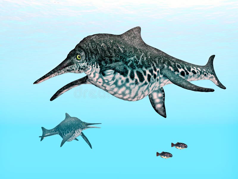 Ichthyosaur Shonisaurus stock illustration. Illustration of ...