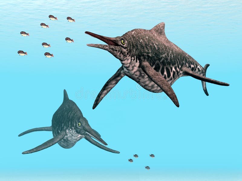 Ichthyosaur Shonisaurus stock illustration. Illustration of ...