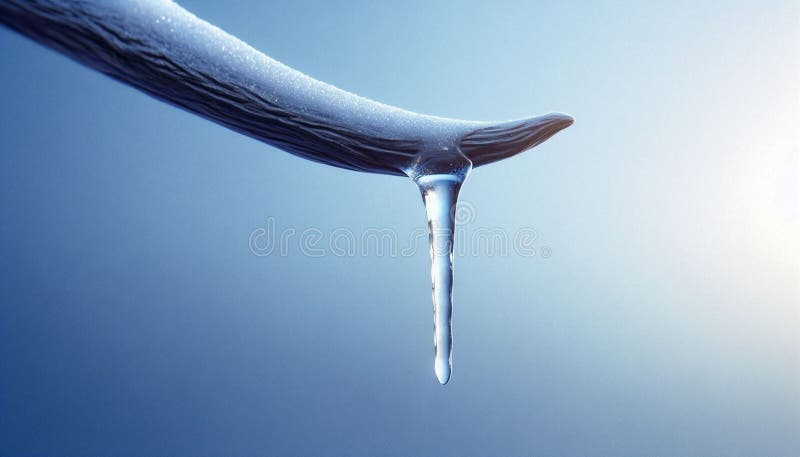 A Single Icicle, a Frozen Masterpiece Stock Illustration - Illustration ...