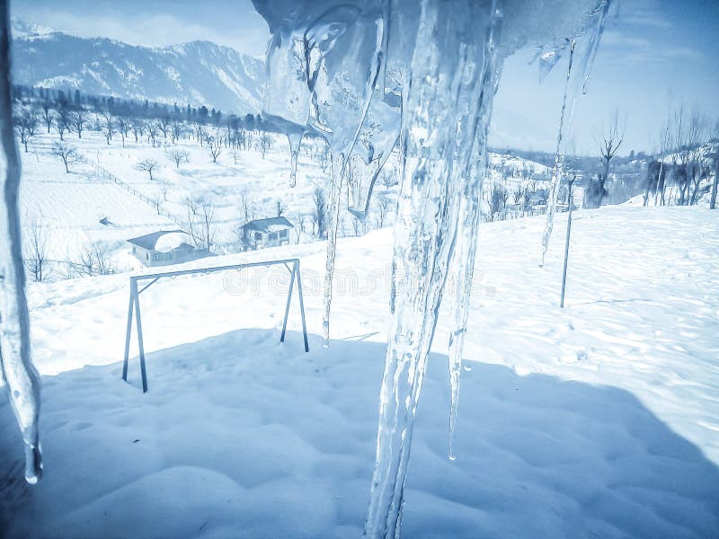 Icicle in winter stock photo. Image of winter, icicle - 86026808