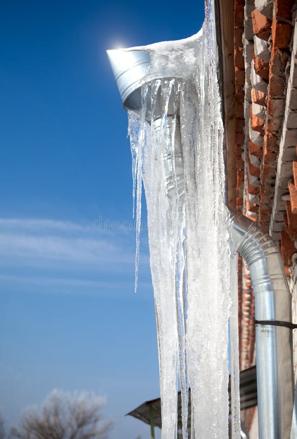 Icicles stock image. Image of house, cold, season, winter - 23800355