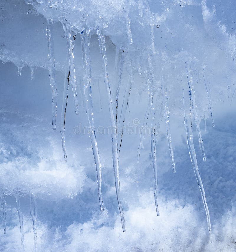 Icicles in close-up stock photo. Image of background - 15977154