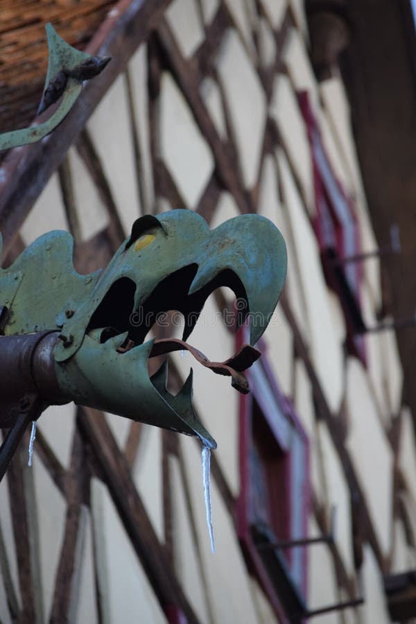 Animal gutter stock image. Image of timbered, outlet - 210470225