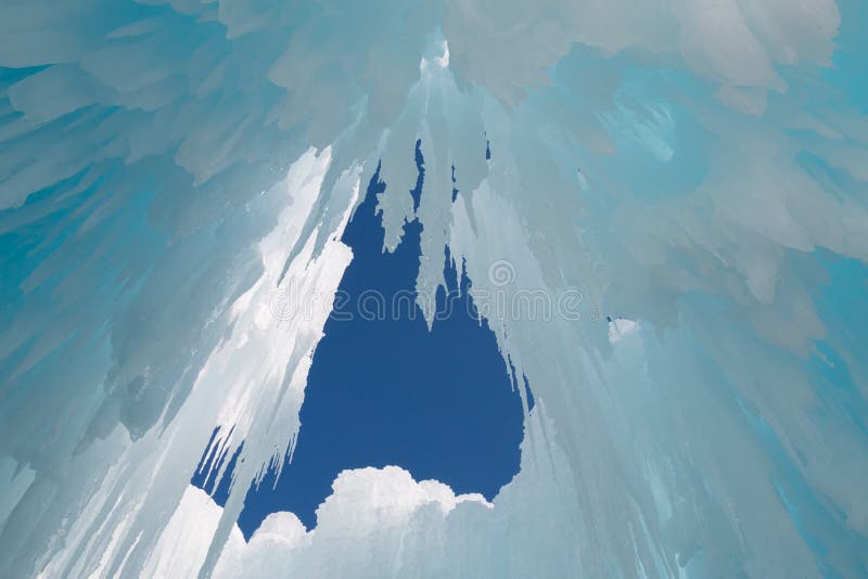 Icicles Hang from the Ceiling of Ice Cave Stock Photo - Image of spire ...