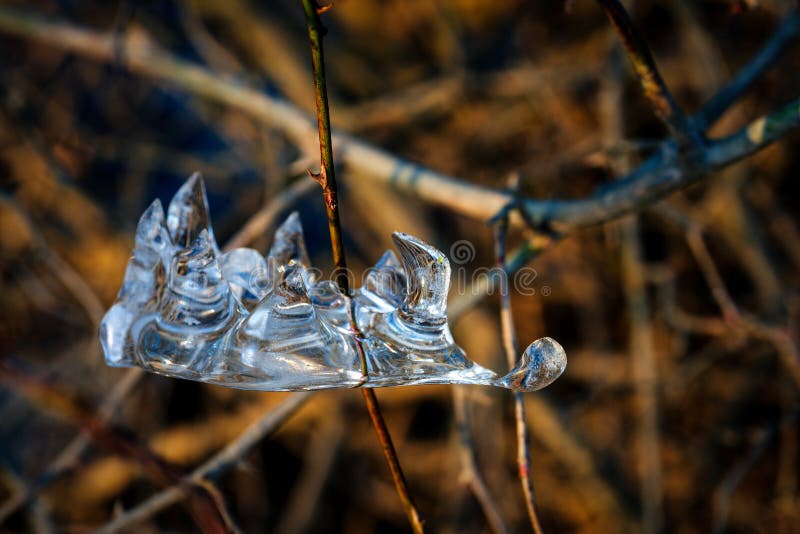 Icicles Illuminated with Sun Rays. Stock Photo - Image of pattern ...