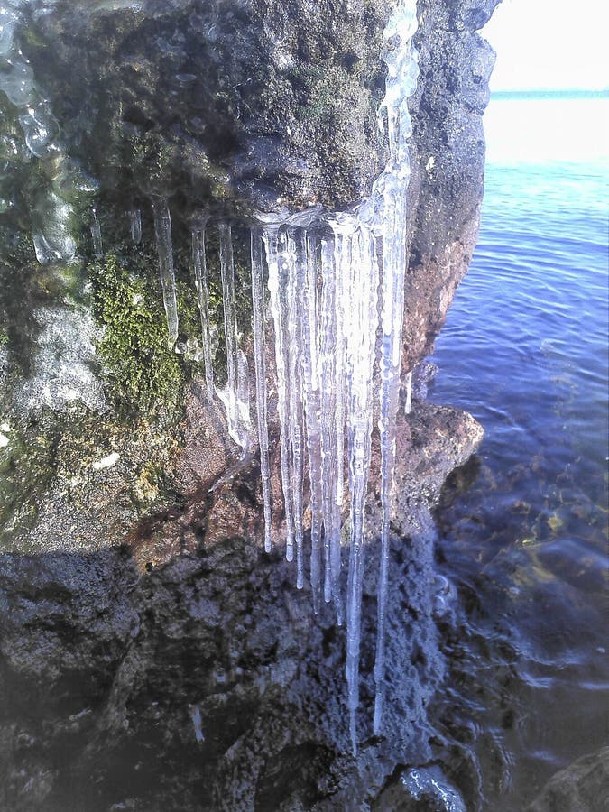 Stone Icicles stock image. Image of water, winter, stone - 111633173