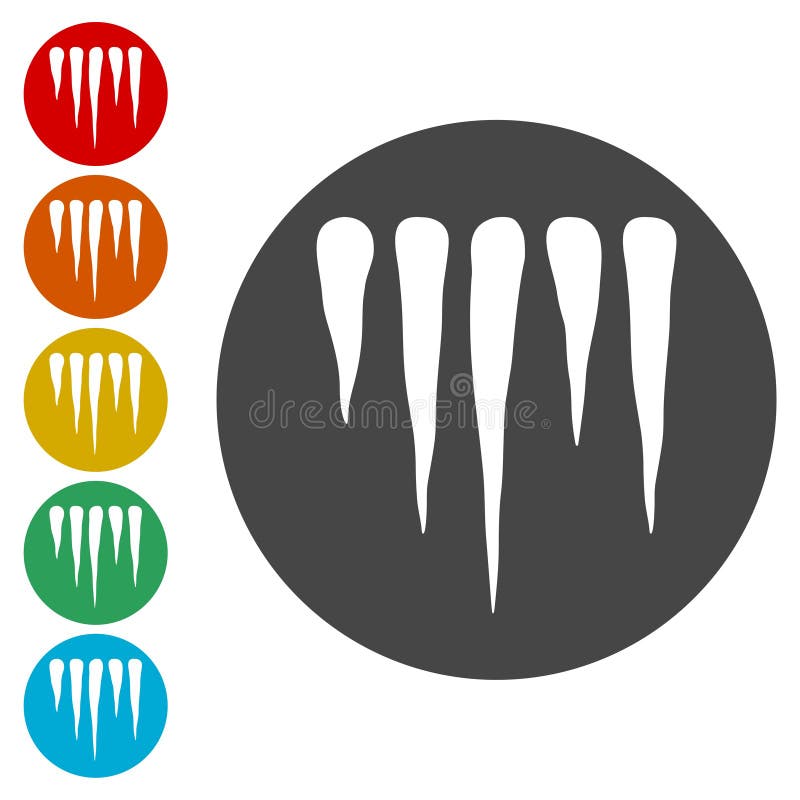 Icicles Vector Symbol, Icons Set Design Stock Vector - Illustration of ...