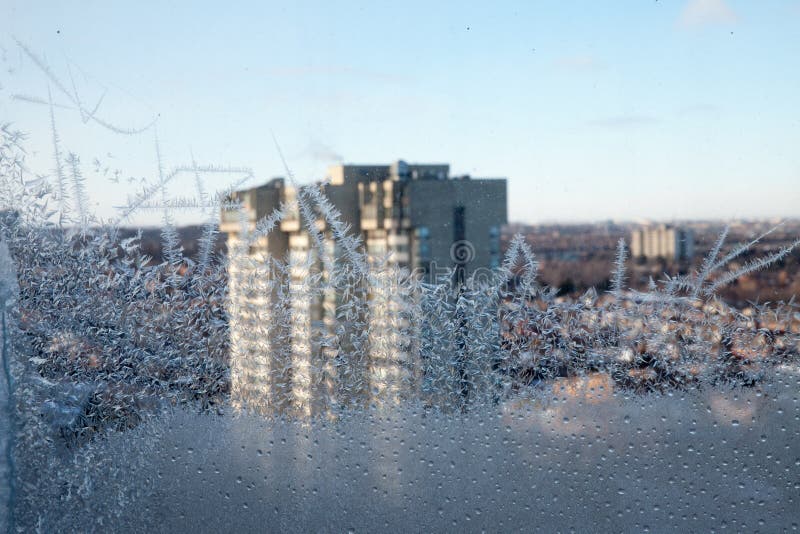 Icicles on Window stock photo. Image of frozen, view - 109615704