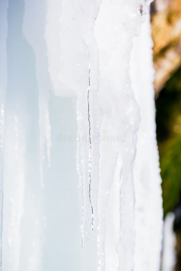 Icicles in Winter, Cold Weather Stock Photo - Image of nature ...