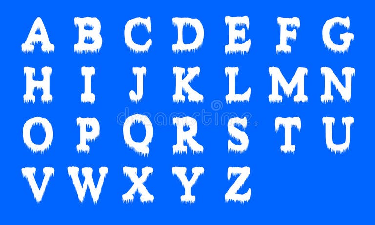 Icing Alphabet. Capital Letters Stock Vector - Illustration of type ...