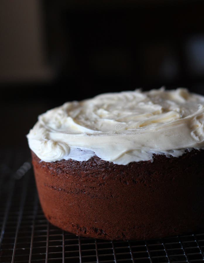 Icing the Cake stock image. Image of dark, sweet, bake - 88527723