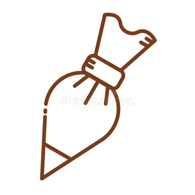 Icing Piping Bag Icon. Vector Stock Vector - Illustration of simple ...