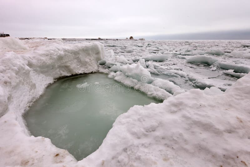 Icing sea stock photo. Image of still, lake, snow, silence - 23218368