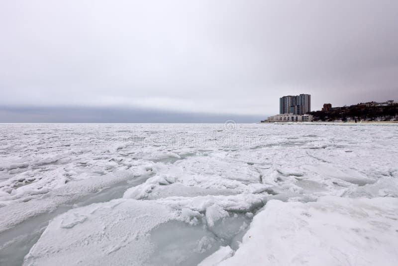 Icing sea stock photo. Image of frozen, beach, seafront - 23218378