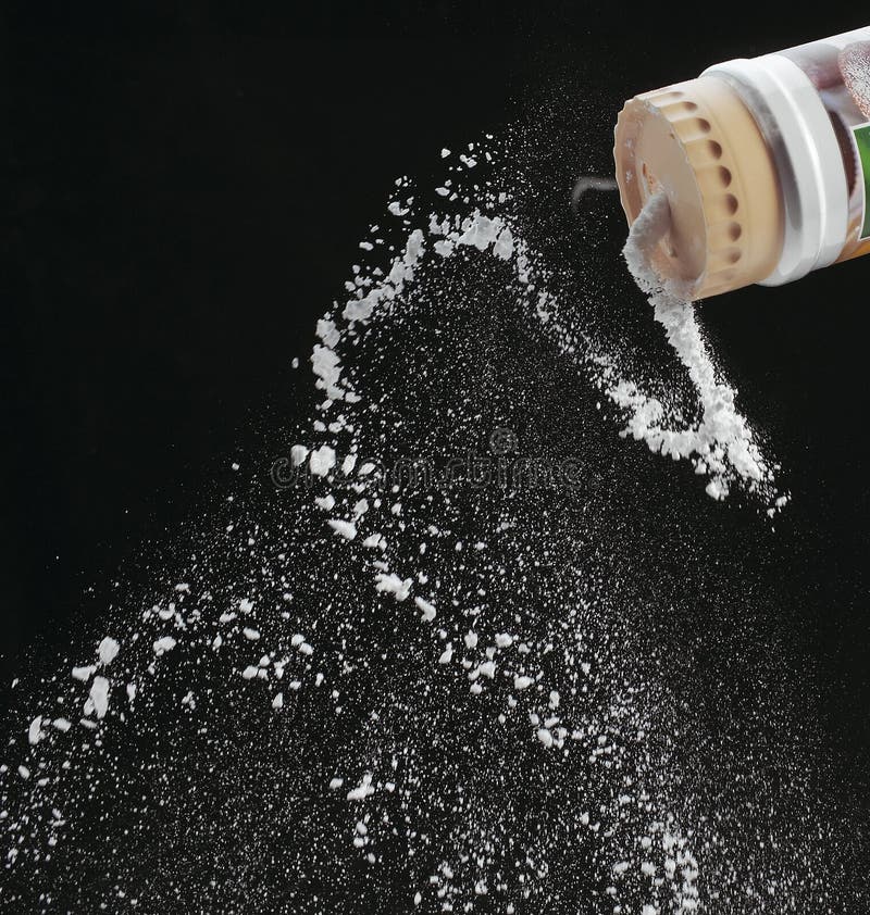 Icing Sugar Sprinkled Against Black Background Stock Image - Image of ...