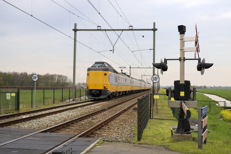 ICM Koploper Intercity Train on Track between Gouda and Rotterdam ...
