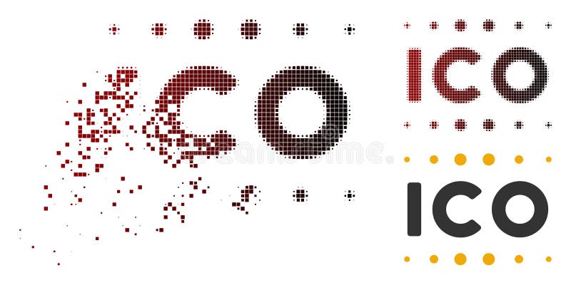 Disappearing Dot Halftone ICO Caption Icon Stock Vector - Illustration ...