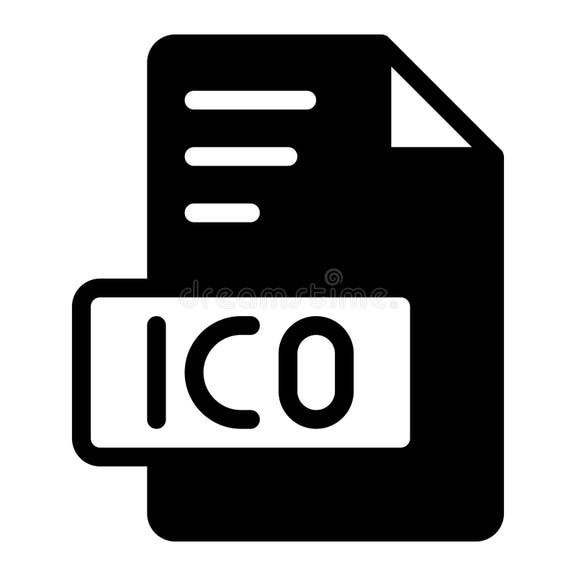 Ico Icon Glyph Design. Image Extension Format File Type Icon Stock ...