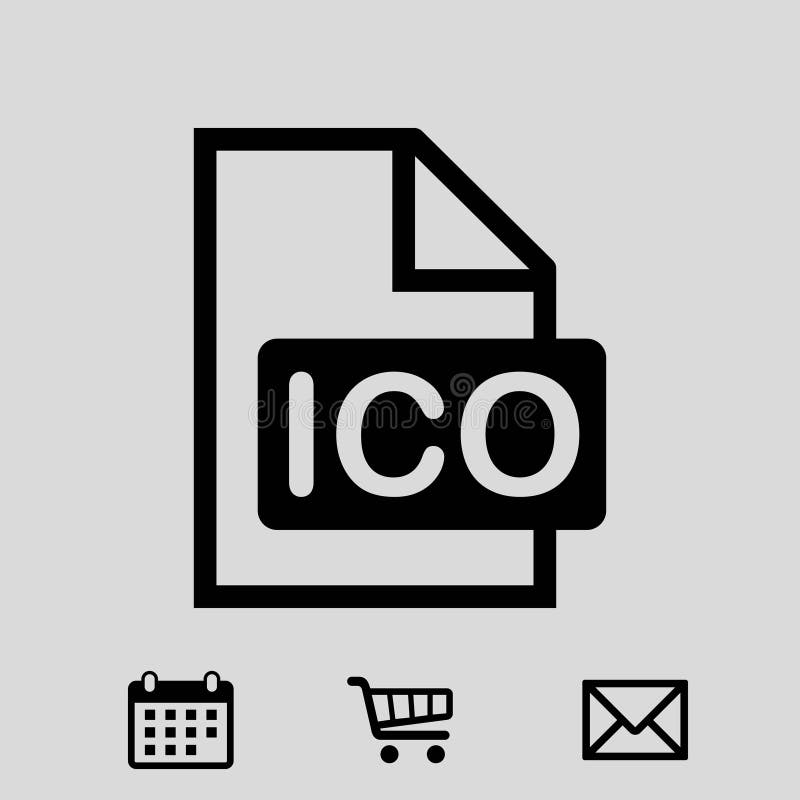 Ico Icon Stock Vector Illustration Flat Design Stock Vector ...