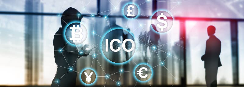 ICO - Initial Coin Offering, Blockchain and Cryptocurrency Concept on ...
