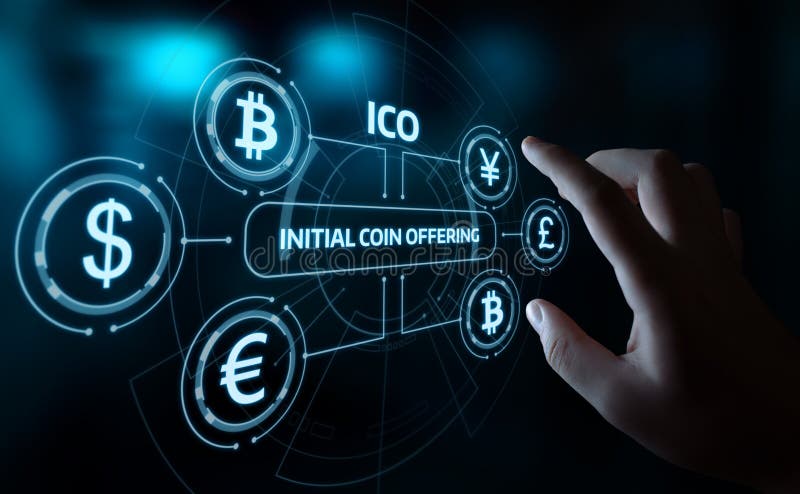 ICO Initial Coin Offering Business Internet Technology Concept Stock ...