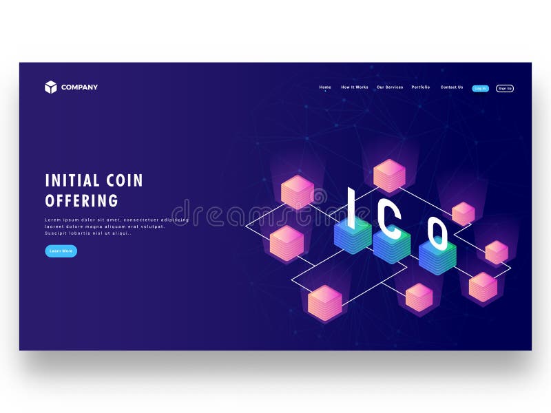 ICO Initial Coin Offering Server or Blocks Connected with Each Stock ...