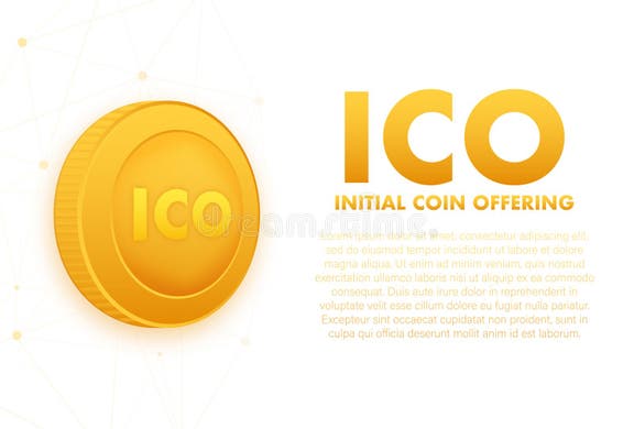 ICO, Initial Coin Offering. ICO Token Production Process. Vector Stock ...