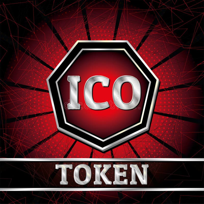 ICO and Token Conceptual Design and Template. Stock Vector ...