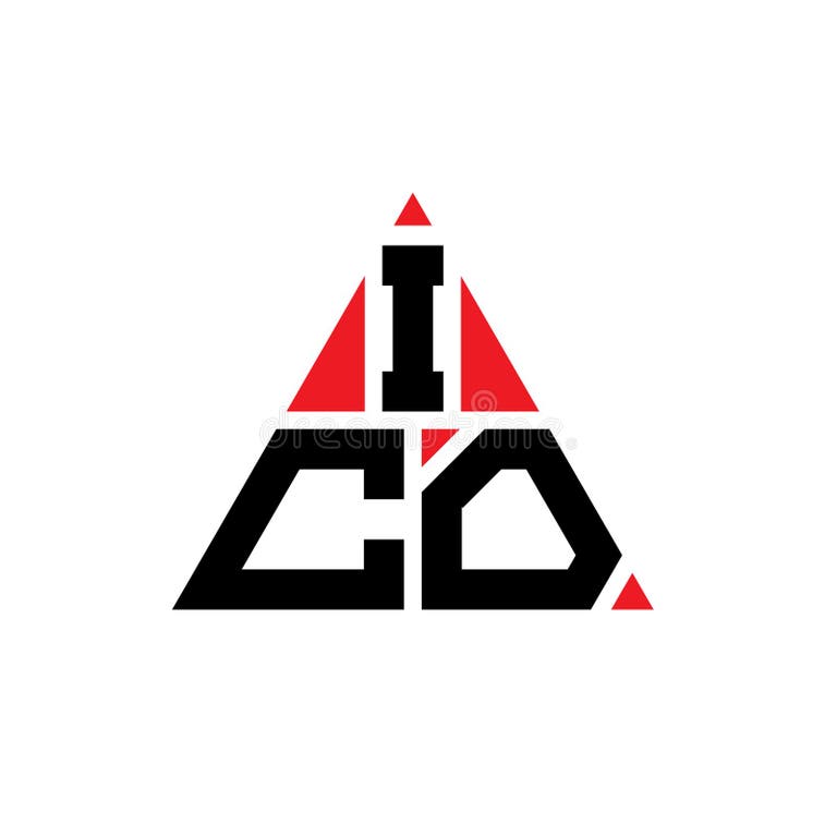 ICO Triangle Letter Logo Design with Triangle Shape. ICO Triangle Logo ...