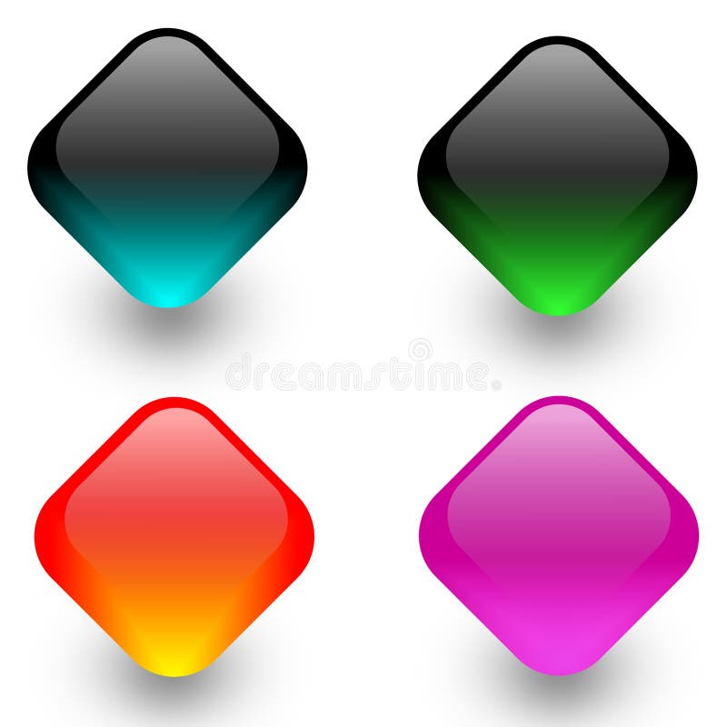 Check Mark 3-D RGB Button stock illustration. Illustration of glossy ...