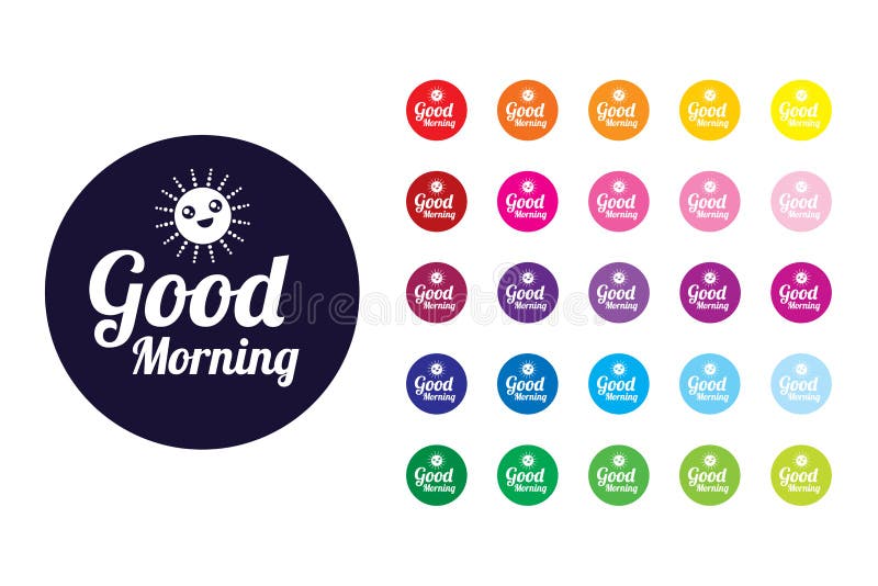 Good Morning Sign Icon. Good Morning Color Symbol. Stock Vector ...