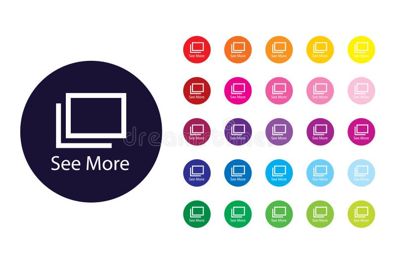 See More Sign Icon. See More Color Symbol. Stock Vector - Illustration ...