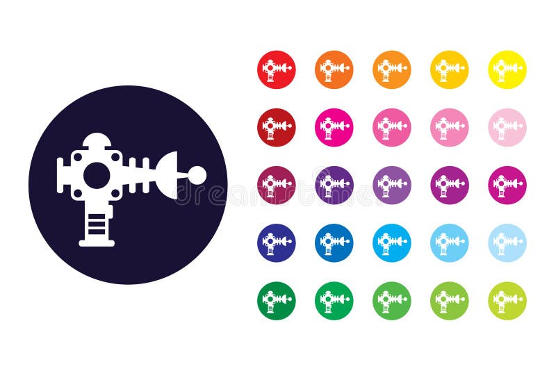 Space Gun Sign Icon. Space Gun Color Symbol. Stock Vector ...