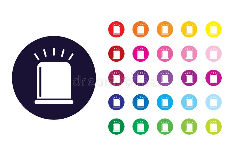 Siren Sign Icon. Siren Color Symbol. Stock Vector - Illustration of ...