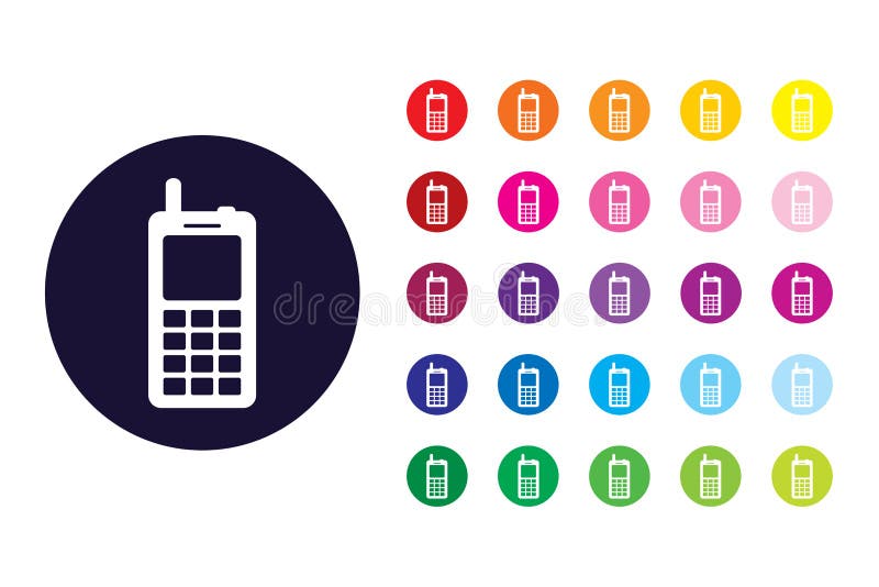 Handphone Sign Icon. Handphone Color Symbol. Stock Vector ...