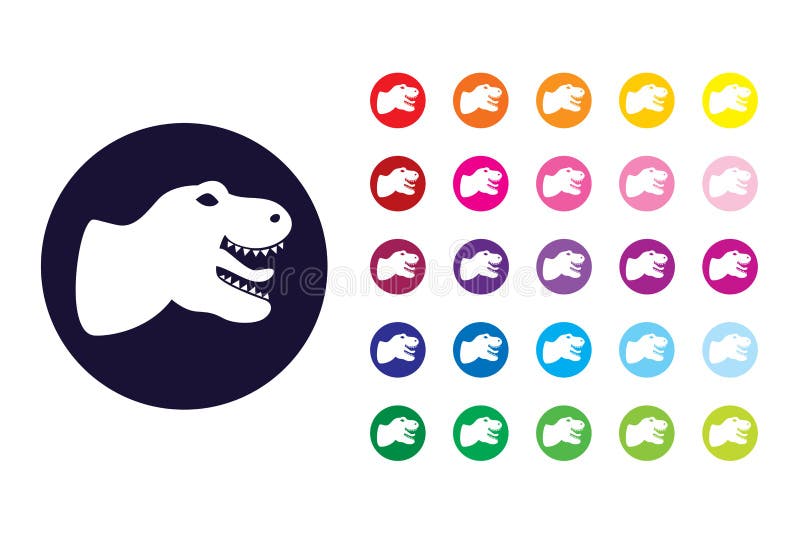 T-rex Sign Icon. T-rex Color Symbol. Stock Vector - Illustration of ...